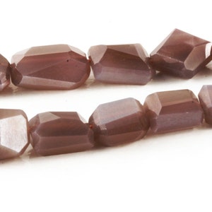 Coffee Moonstone Nuggets AB Coating, Semiprecious 6.5mm to 7.8mm X 8 ...