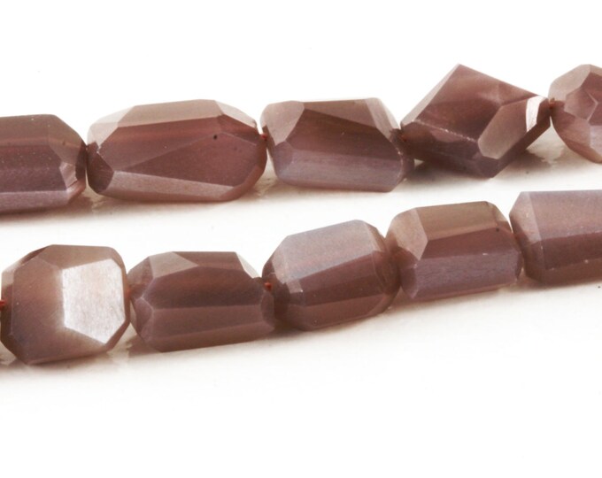 Coffee Moonstone Nuggets AB Coating, Semiprecious 6.5mm to 7.8mm X 8 ...