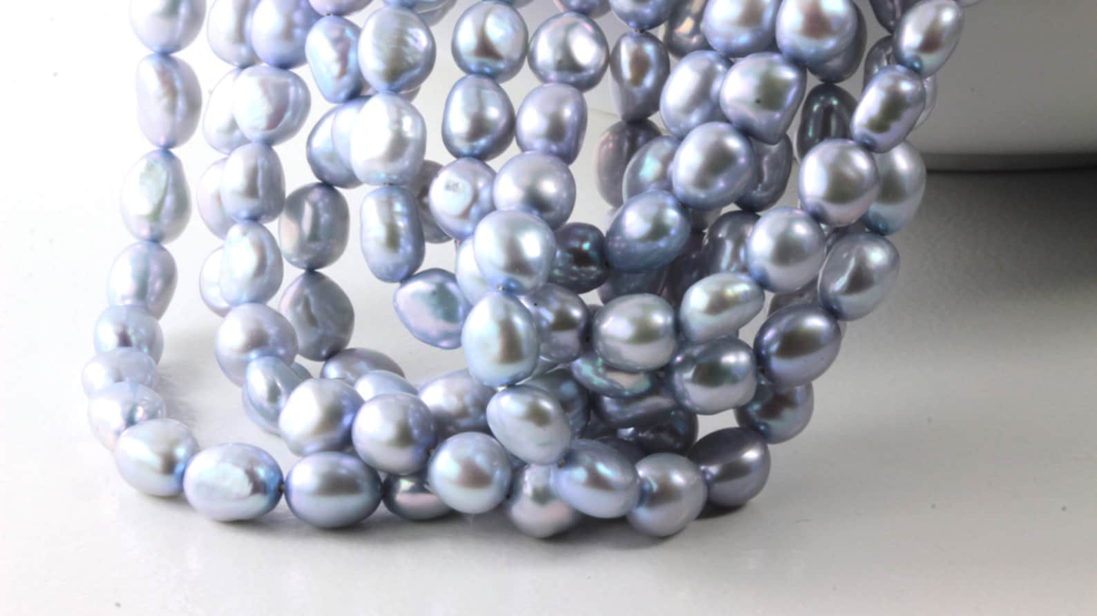 Lavender Pearls Freshwater Pearls Oblong Potato Pearlsyour | Etsy