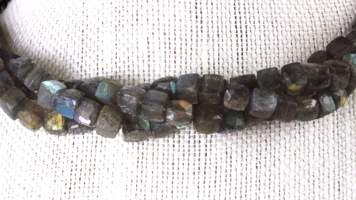 Labradorite Faceted 3D Cube Natural Labradorite You Choice 1 - Etsy