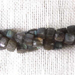 Labradorite Faceted 3D Cube Natural Labradorite, You Choice 1, 2, 4, 6 ...
