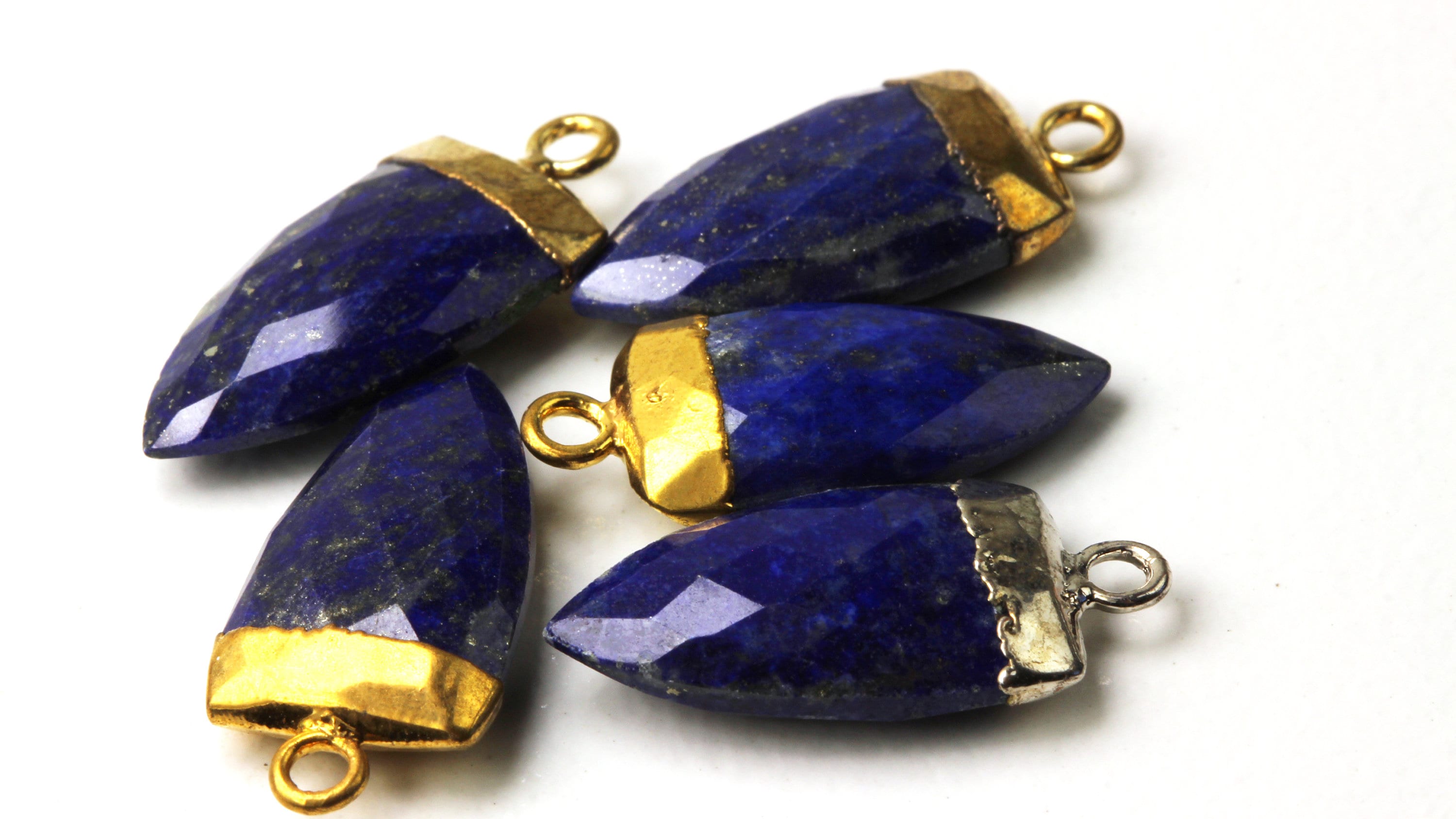 Natural Lapis Lazuli Pendant Gemstone/w Silver or Gold | Etsy