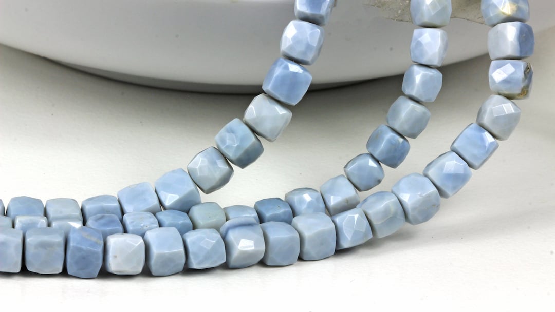 Peruvian Blue Opal Cube Beads 7mm to 8mm Our Choice of Amount of Gems ...