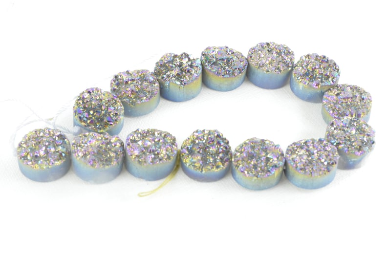 Druzy Quartz Beads Multicolored Your Choice of 2 or 4 10mm - Etsy