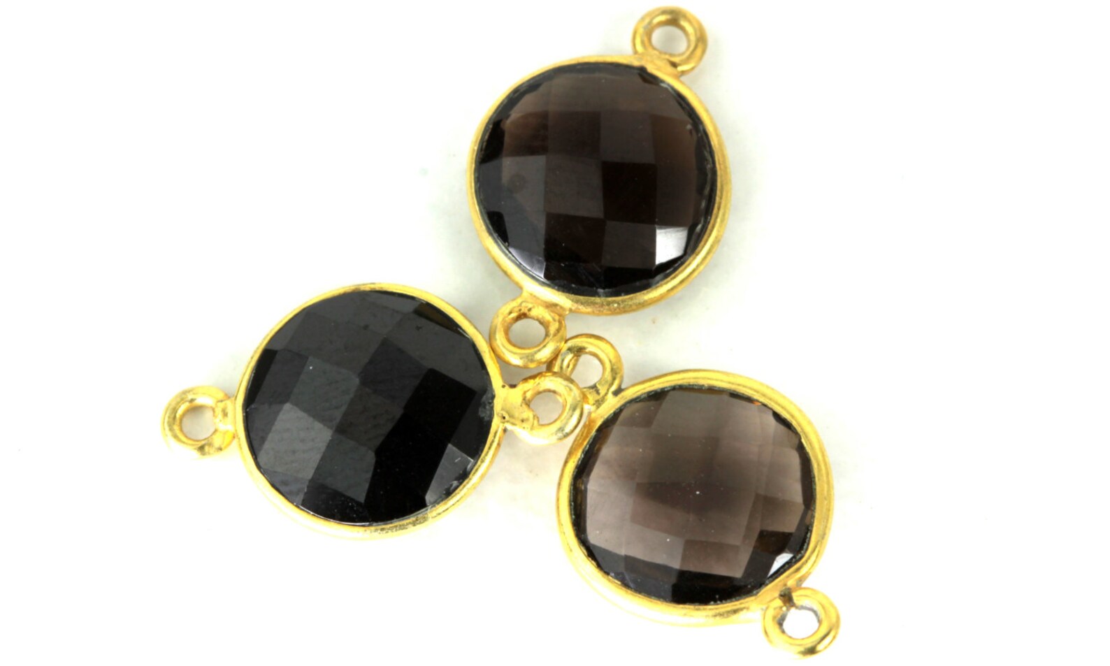 Amethyst Faceted Coin Connector 10mm Gold Vermeil Bezel - Etsy