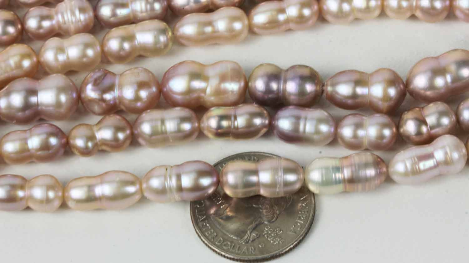 Twin Pearls Baroque Pearls, 7mm to 9mm X 9mm to 15mm Drilled From Side ...