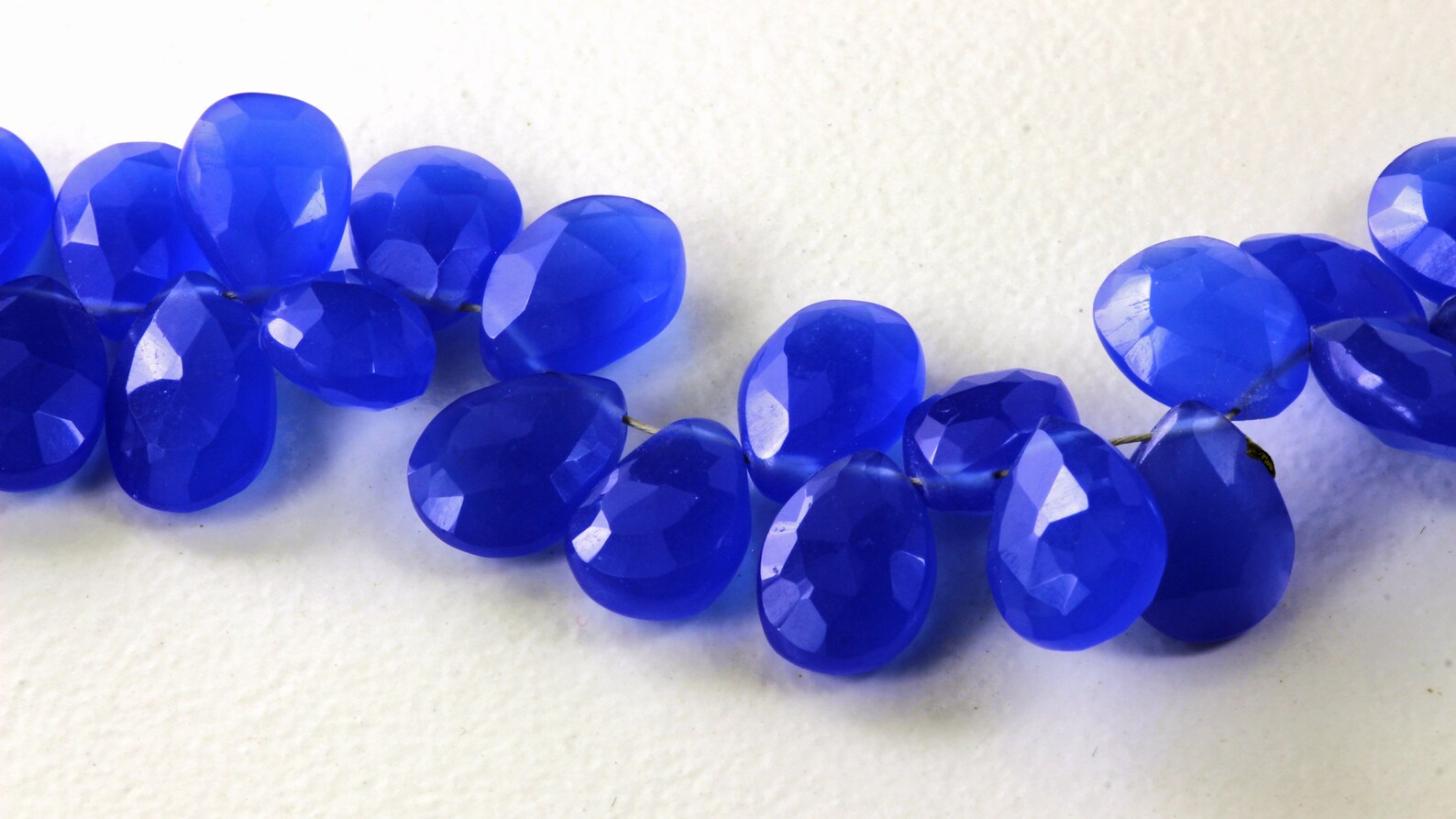 Blue Chalcedony Briolettes Cobalt Blue Pear Briolettes 10mm to - Etsy