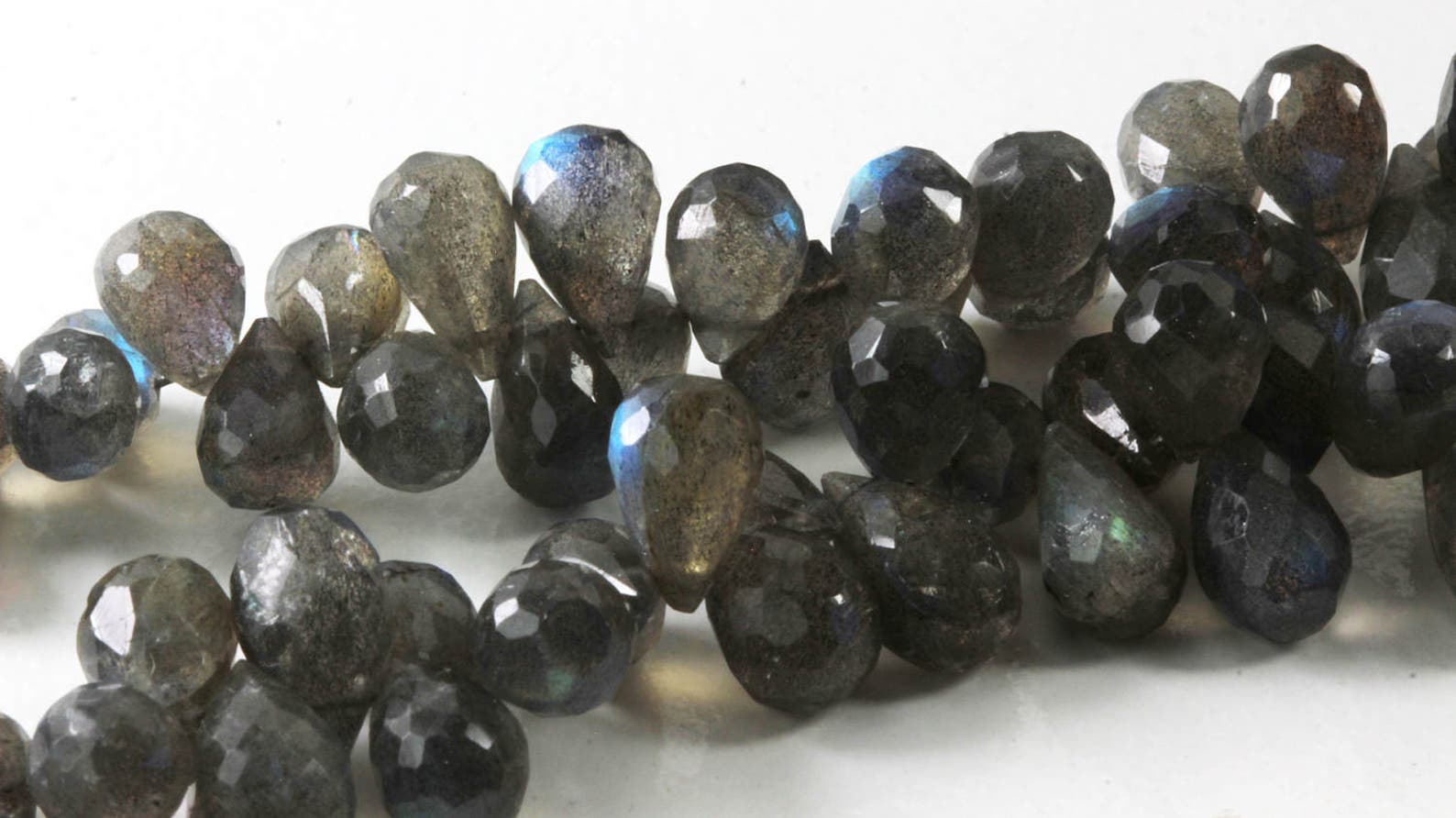 Labradorite Briolette Micro Faceted Teardrop Shape Gem Stones | Etsy