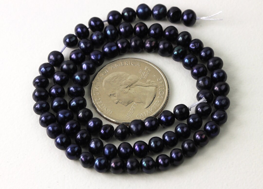 Pearls Freshwater Pearls Navy Blue Potato Pearls, 1/4, 1/2, or Full ...
