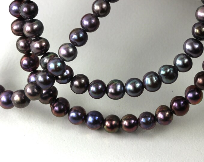 Purple Pearls Freshwater Oval Pearls Rice Potato Pearls, Your Choice of ...