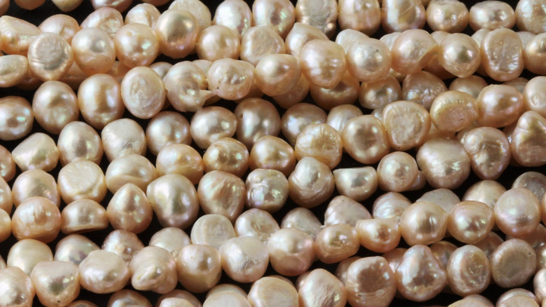 Potato Pearls Pastel Pink Freshwater Pearls Potato Pearls 5.9mm to 7mm ...