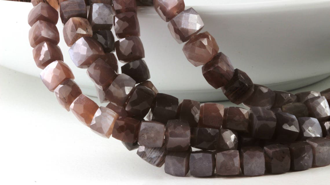 Chocolate Moonstone Faceted 3D Cube Natural Moonstone You - Etsy