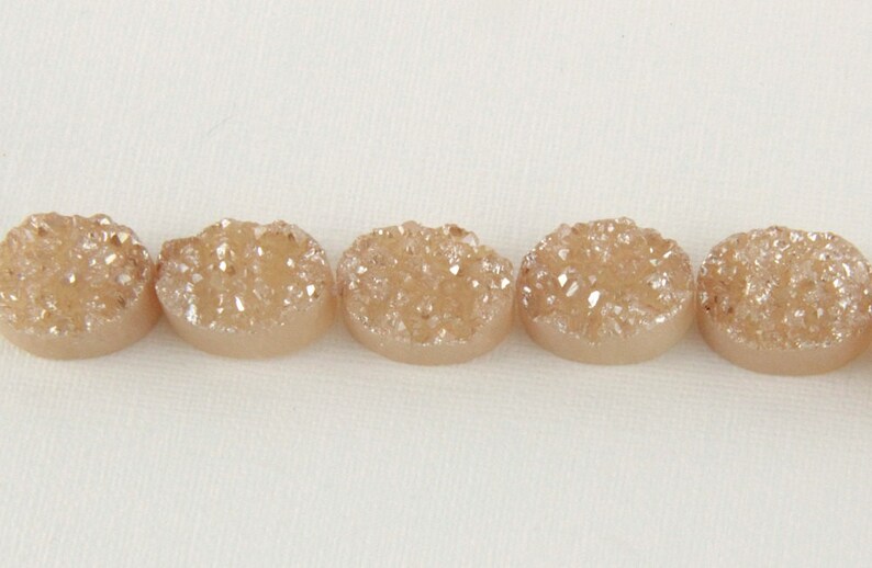 Peach Druzy Quartz Beads ONE or PAIR or Four 10.5mm X 14.5mm - Etsy