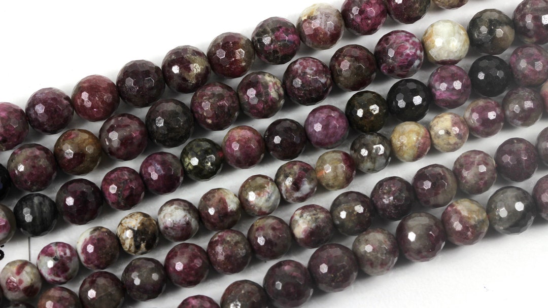 Natural Chinese Tourmaline Faceted Round Gems, Your Choice of 1, 2, 3 ...