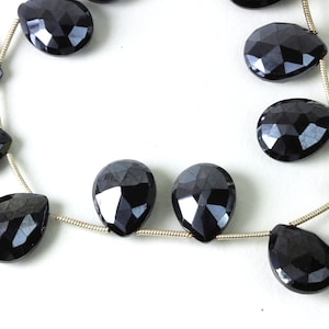 Black Spinel Briolette Mystic Micro Faceted Black Gemstones, Your ...