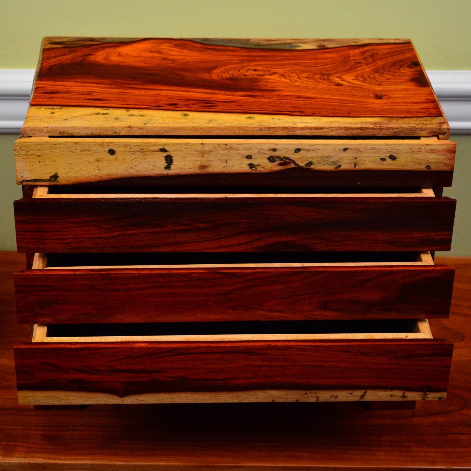 Cocobolo Box With 4 Drawers Handmade by Westwood Woodworking. the Box ...