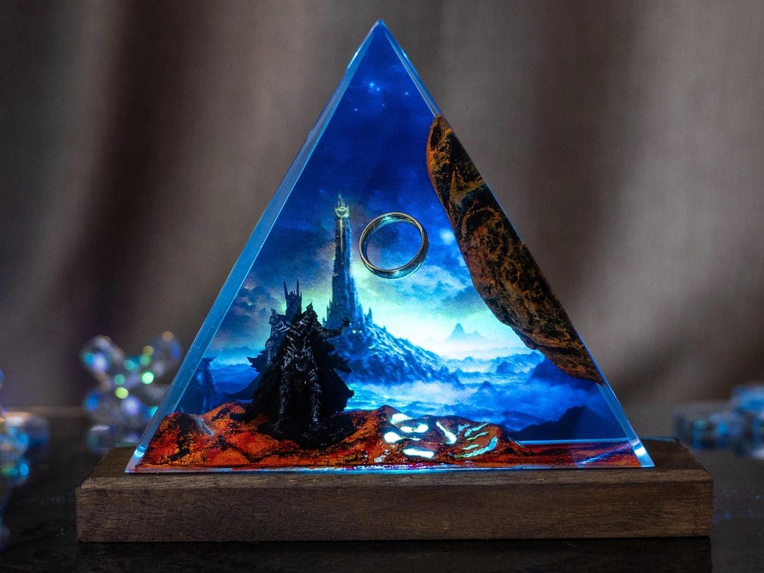 Lord of the Ring Sauron Dark Lord Castle Epoxy Resin Lamp, Night Light ...