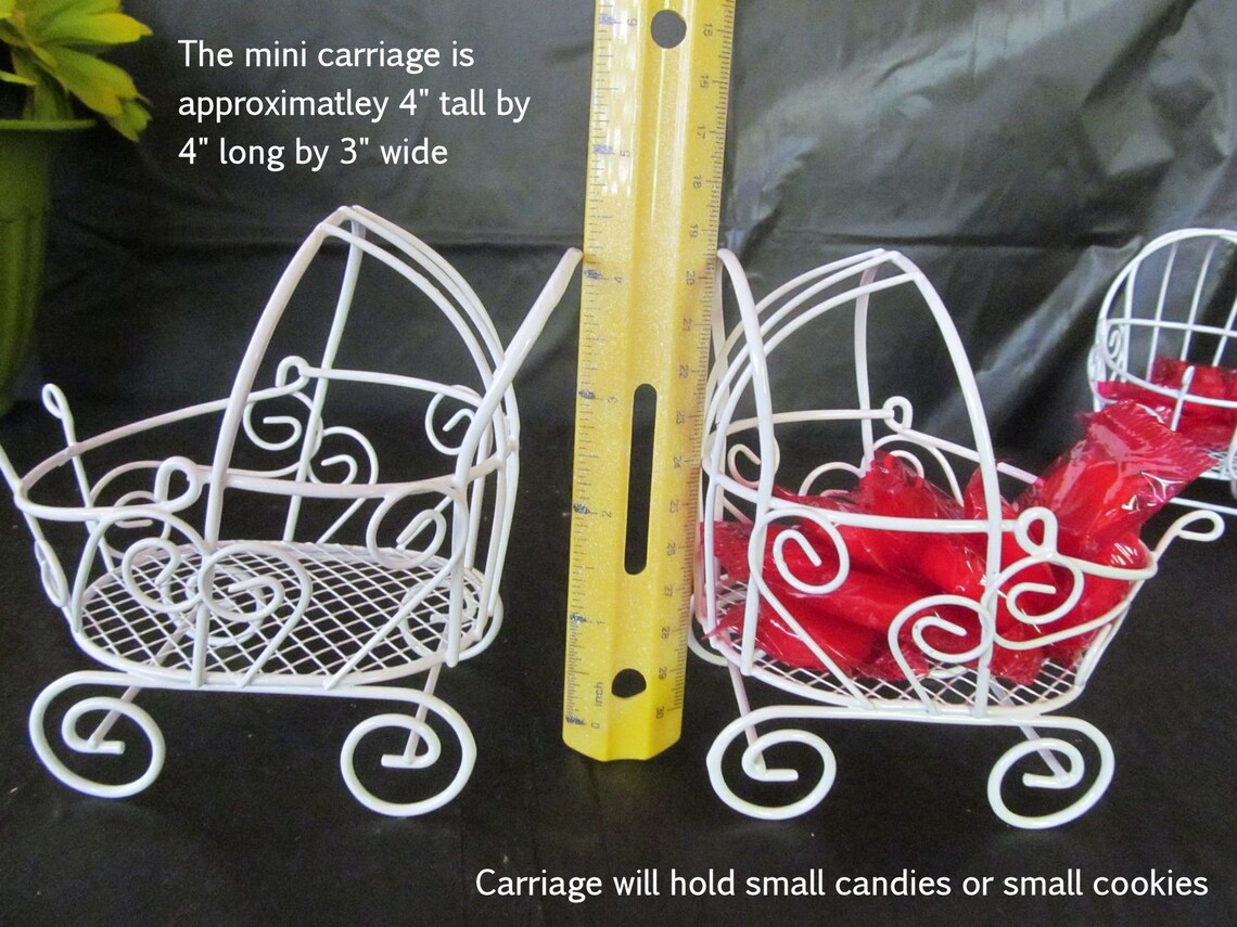 Set of 6 Mini Wire Baby Carriages Great for Baby Shower | Etsy