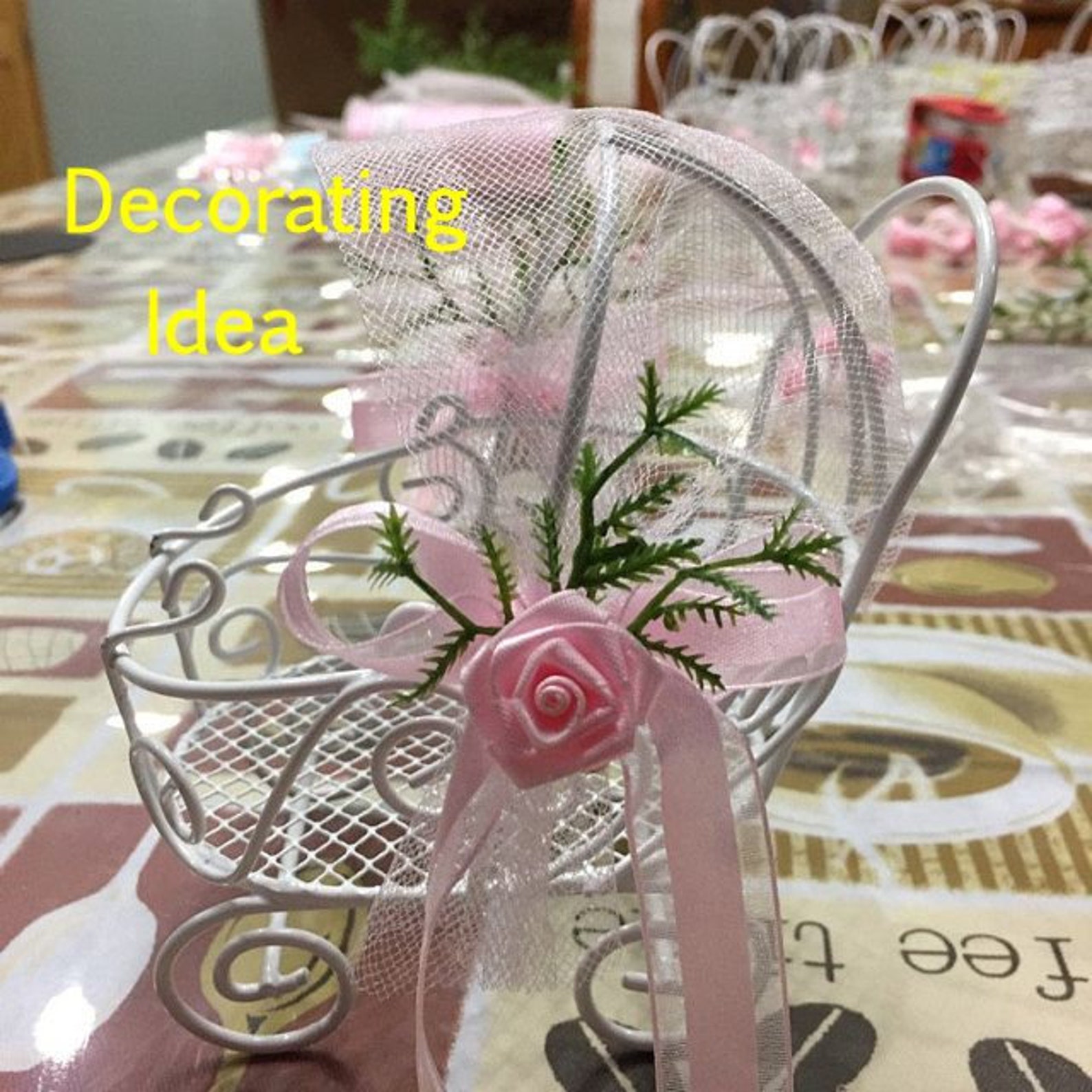 Set of 6 Mini Wire Baby Carriages Great for Baby Shower - Etsy