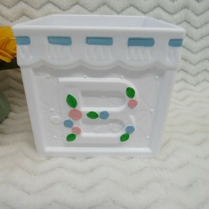 5 Blue ABC Block Centerpiece or Favor for Baby Shower Decorations 1093 ...