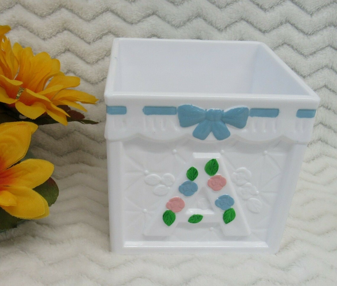 5 Blue ABC Block Centerpiece or Favor for Baby Shower | Etsy