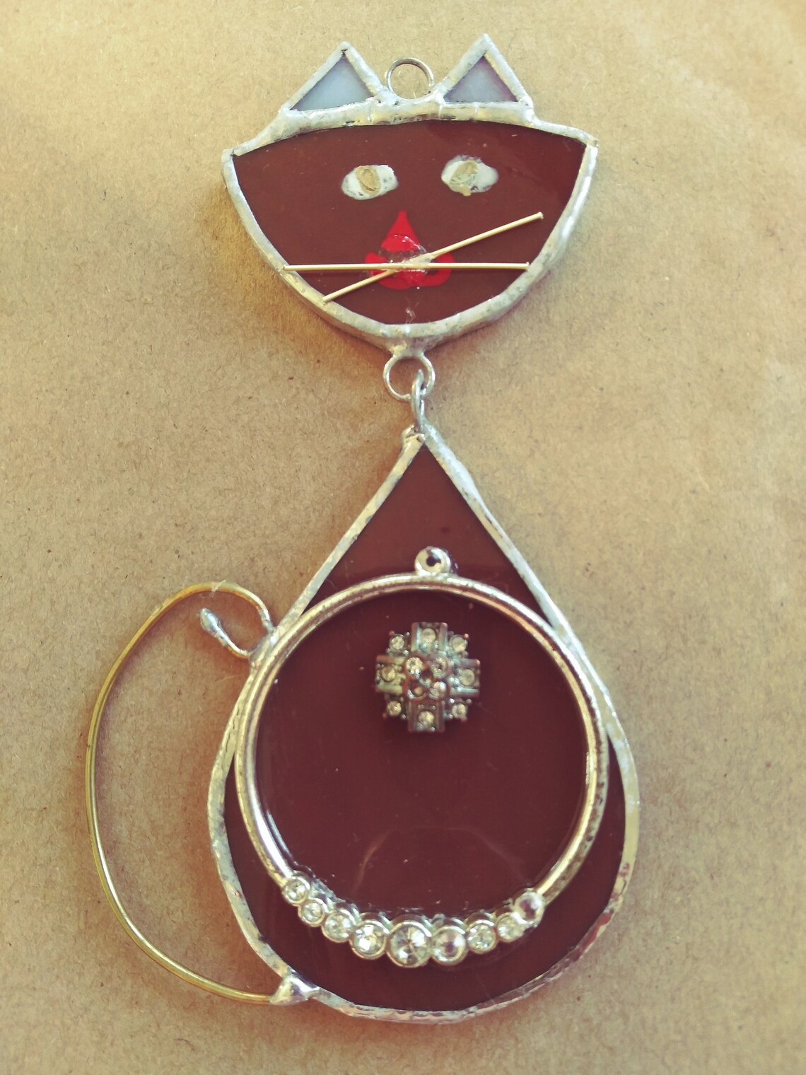 Stained Glass Cat Ornaments Etsy