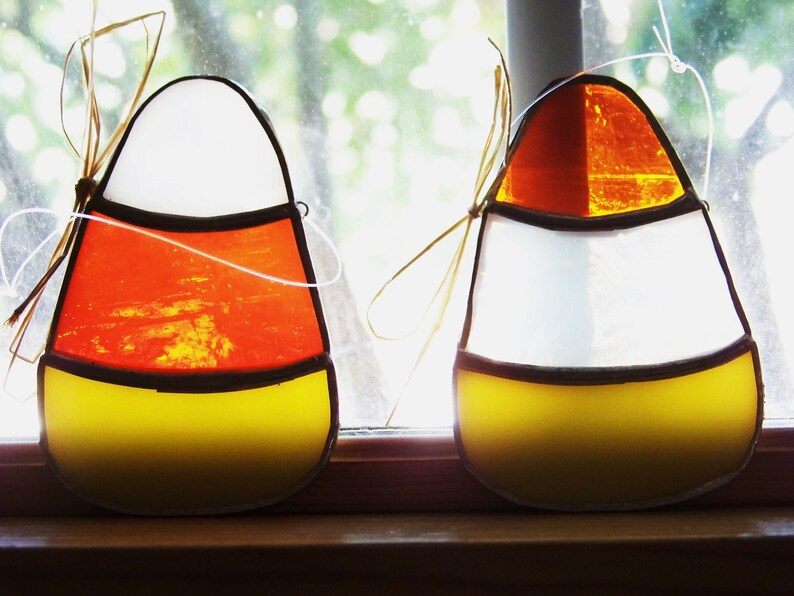 Stained Glass Candy Corn - Etsy
