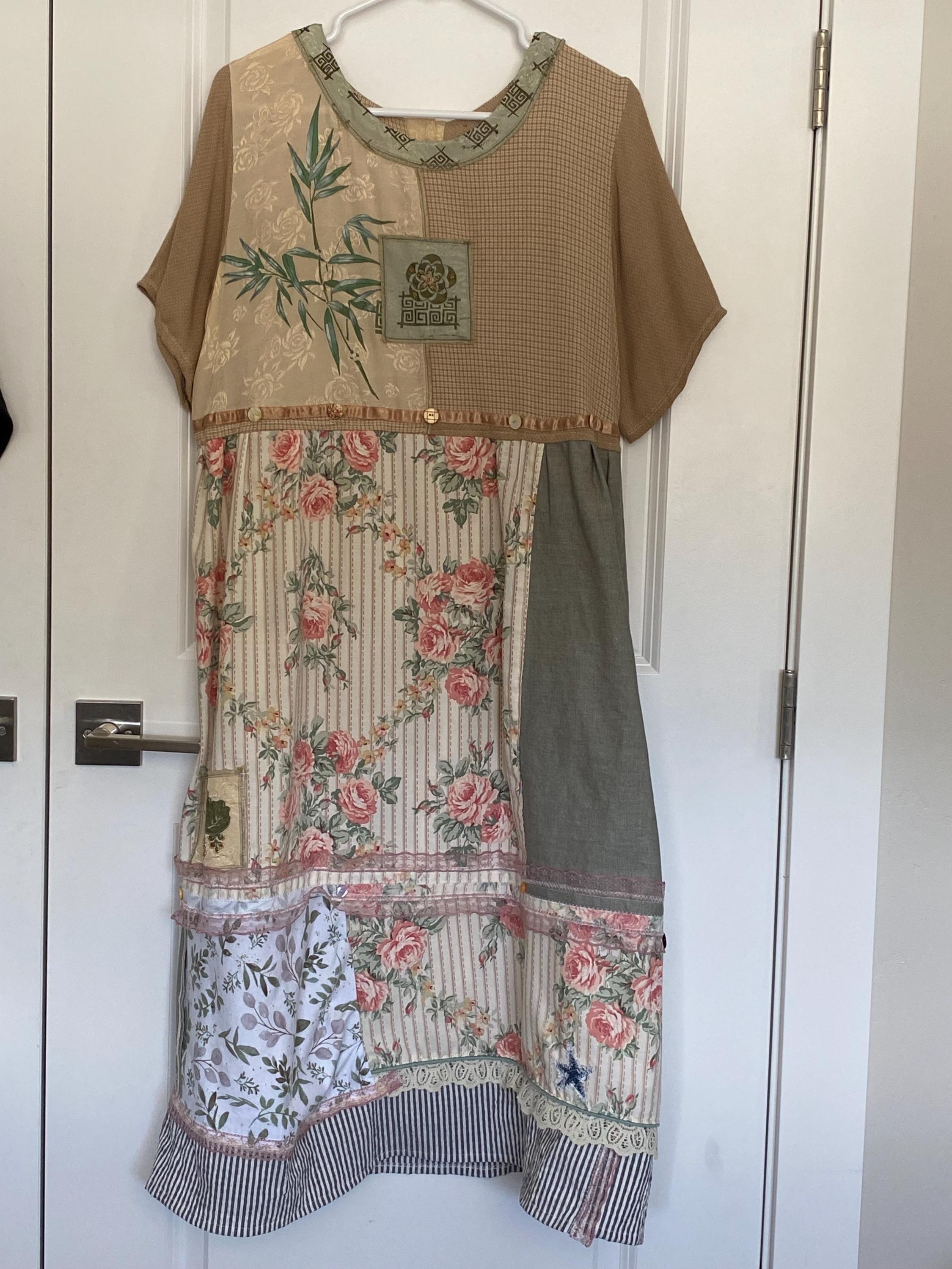 Shabbychic, up to Large, Boho Dress, Reclaimed, Lace, Formal Upcycle ...