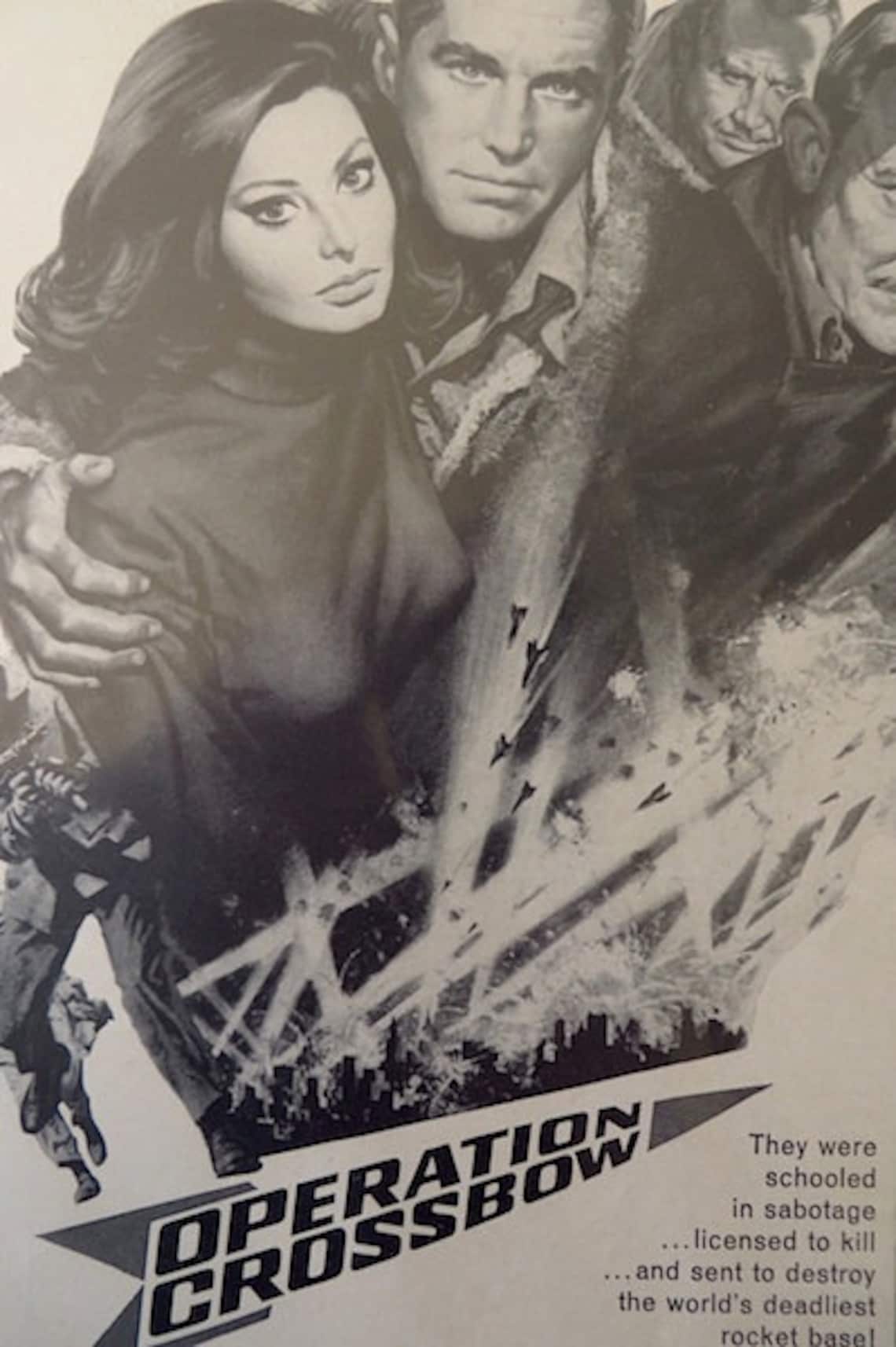 1965 Vintage Ad / Operation Crossbow Movie Ad / Sophia Loren - Etsy