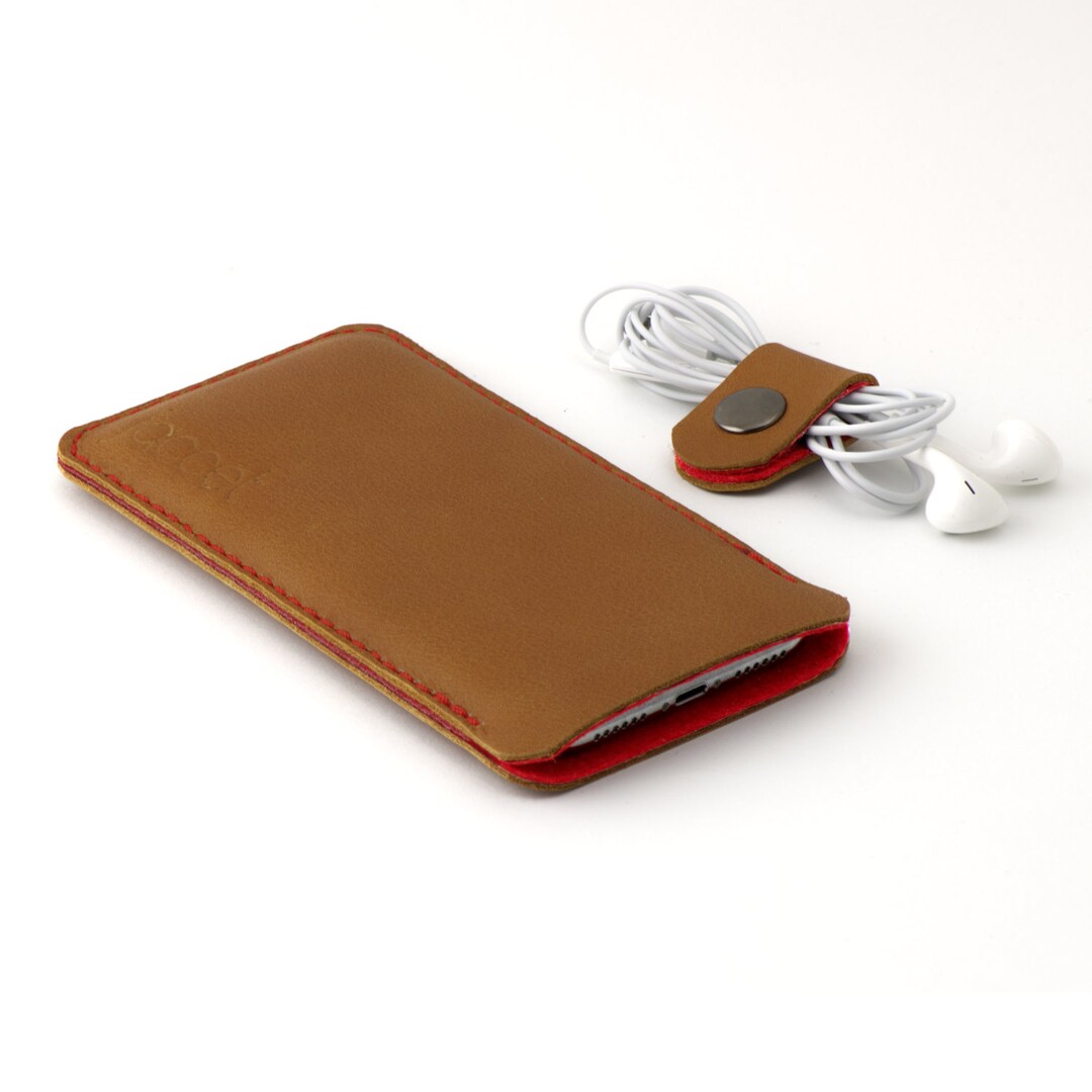 Handmade Premium Leather Phone Sleeve for iPhone 16 Pro, and More ...