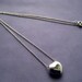 Sterling Silver Petite Short Pendant Necklace, Heart, Minimalist ...
