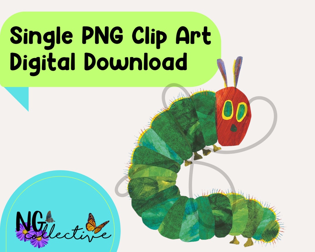 Hungry Caterpillar PNG Clip Art Digital Download the Very Hungry ...