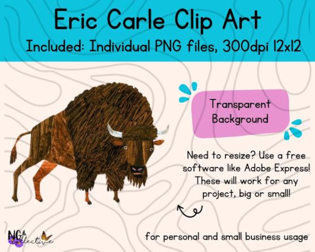 Eric Carle Buffalo PNG Clip Art Digital Download Eric Carle Children's ...