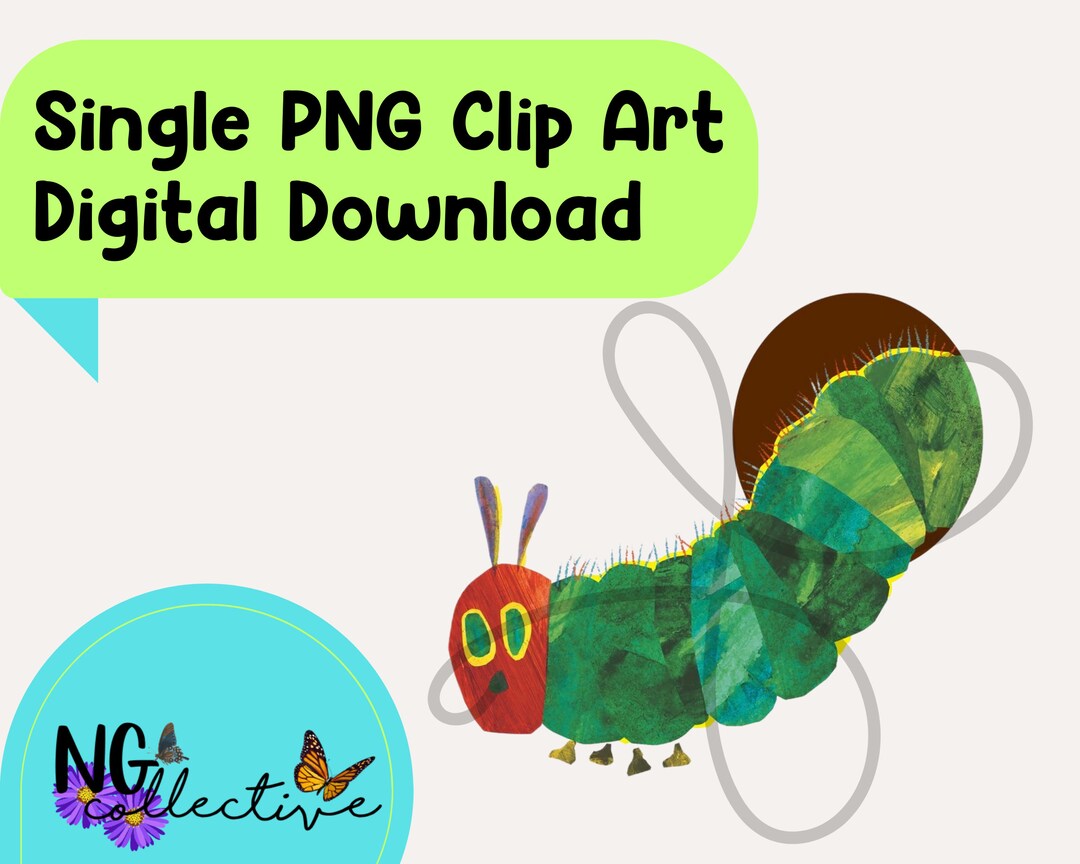 Buy Hungry Caterpillar PNG Clip Art Digital Download the Very Hungry ...