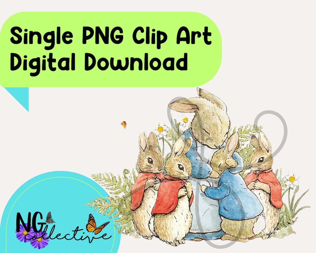 Peter Rabbit PNG Clip Art Digital Download Peter Cottontail Beatrix ...