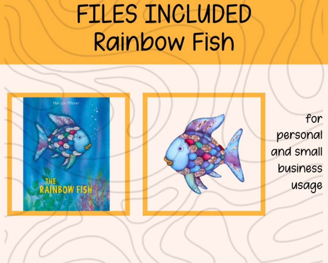 The Rainbow Fish Mini Clip Art Set Digital Download Transparent PNG ...