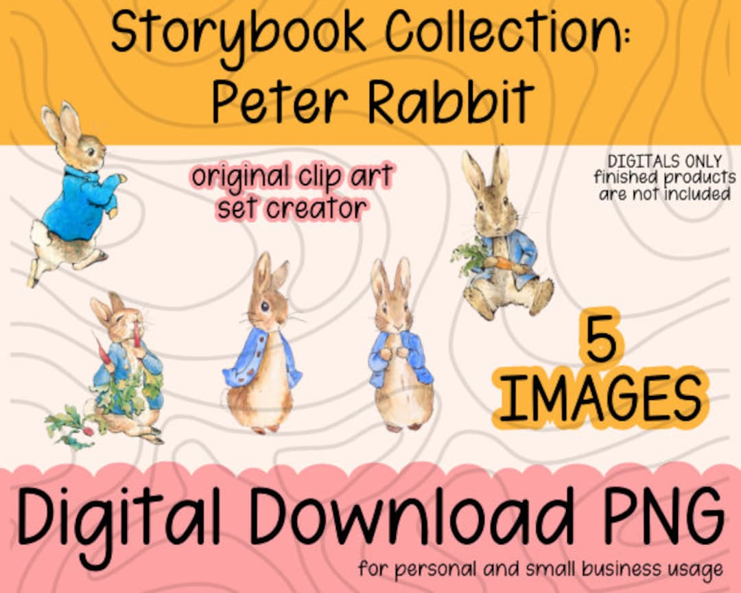 Peter Rabbit Transparent Clip Art PNG Set Peter Rabbit Beatrix Potter ...