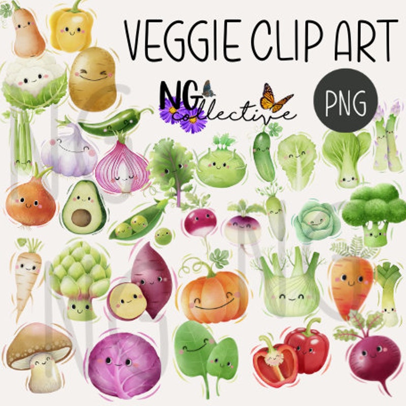 Vegetable Clip Art - Etsy