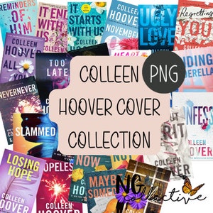 Colleen Hoover Book Cover Clip Art Set Transparent PNG Author Book ...