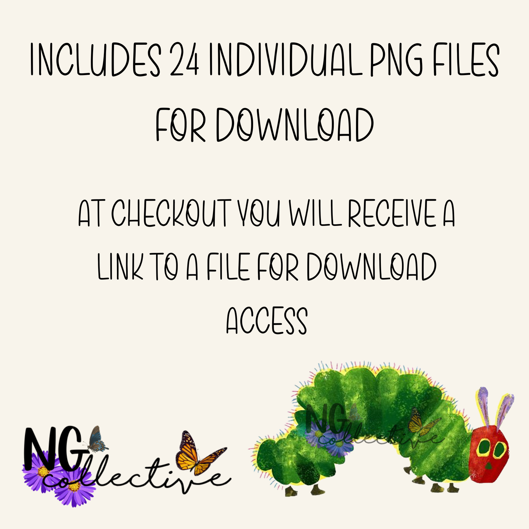 The Very Hungry Caterpillar Clip Art Set Transparent PNG - Etsy UK