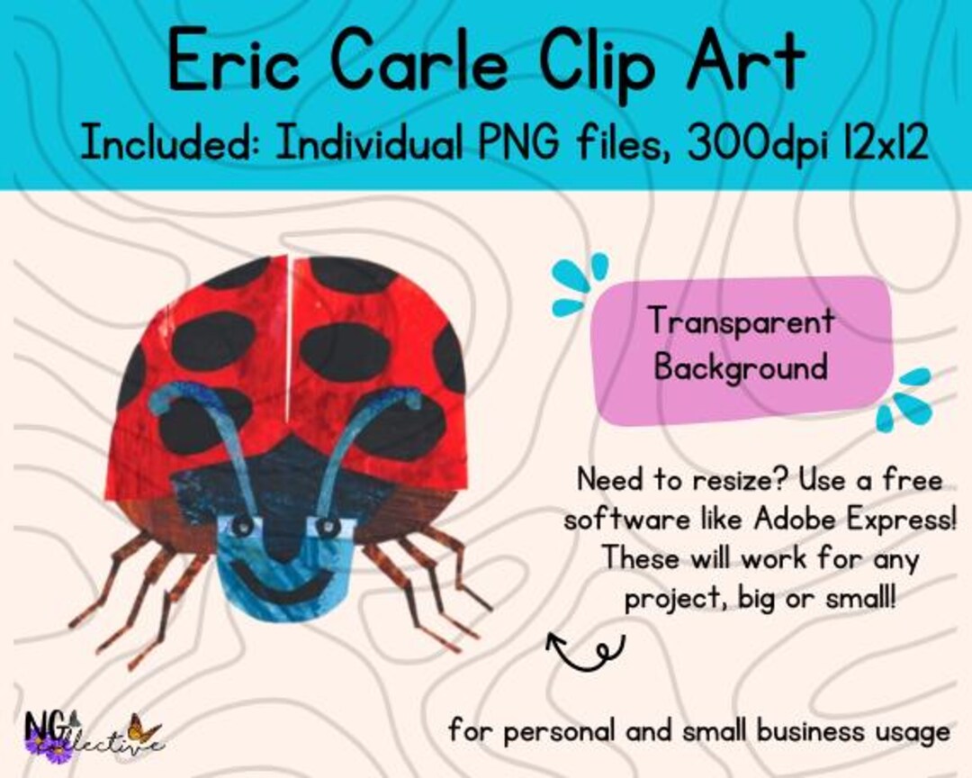 Eric Carle Grouchy Ladybug PNG Clip Art Digital Download Eric Carle ...