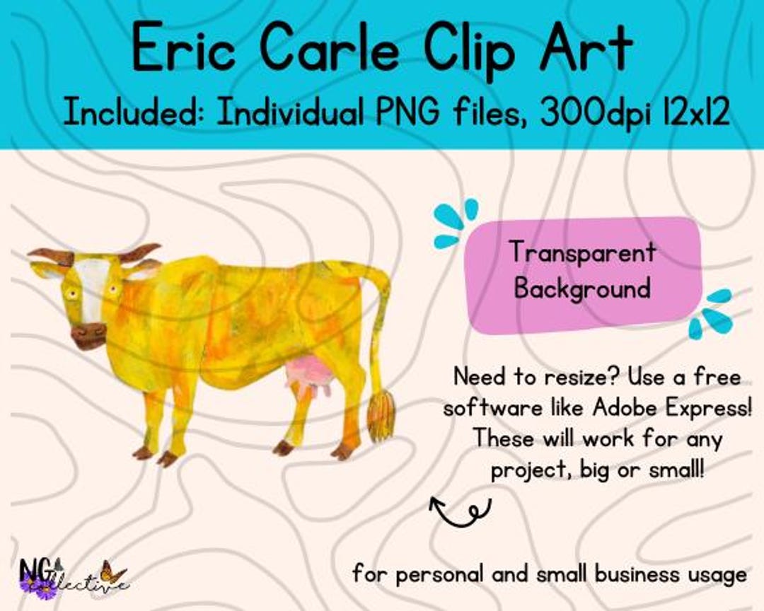 Eric Carle Vaca PNG Clip Art Descarga digital / Eric Carle Libro ...