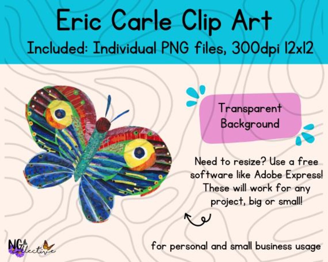 Eric Carle Moth Butterfly PNG Clip Art Digital Download Eric Carle ...