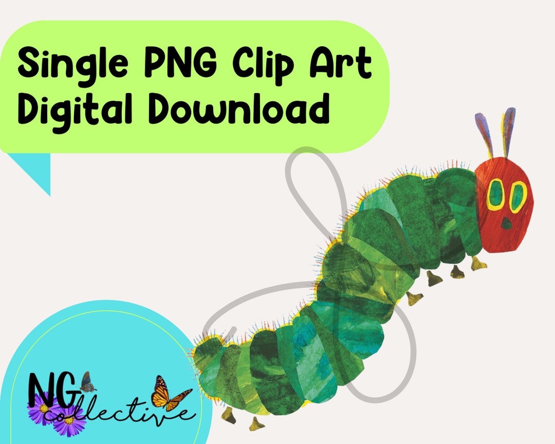 Hungry Caterpillar PNG Clip Art Digital Download the Very Hungry ...