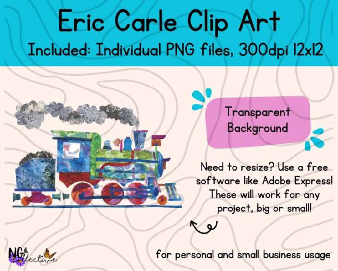 Eric Carle Train PNG Clip Art Digital Download Eric Carle Children's ...