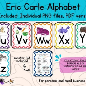 Eric Carle Abcs Alphabet Rainbow Bulletin Board Digital Download PNG ...