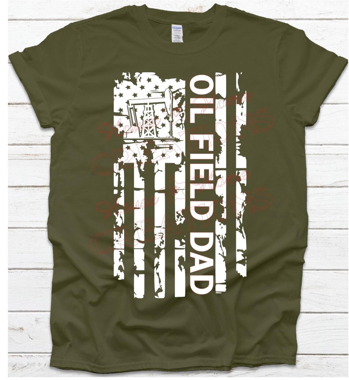 Oil Field Dad SVG: American Flag Patriotic Design (digital Download) - Etsy