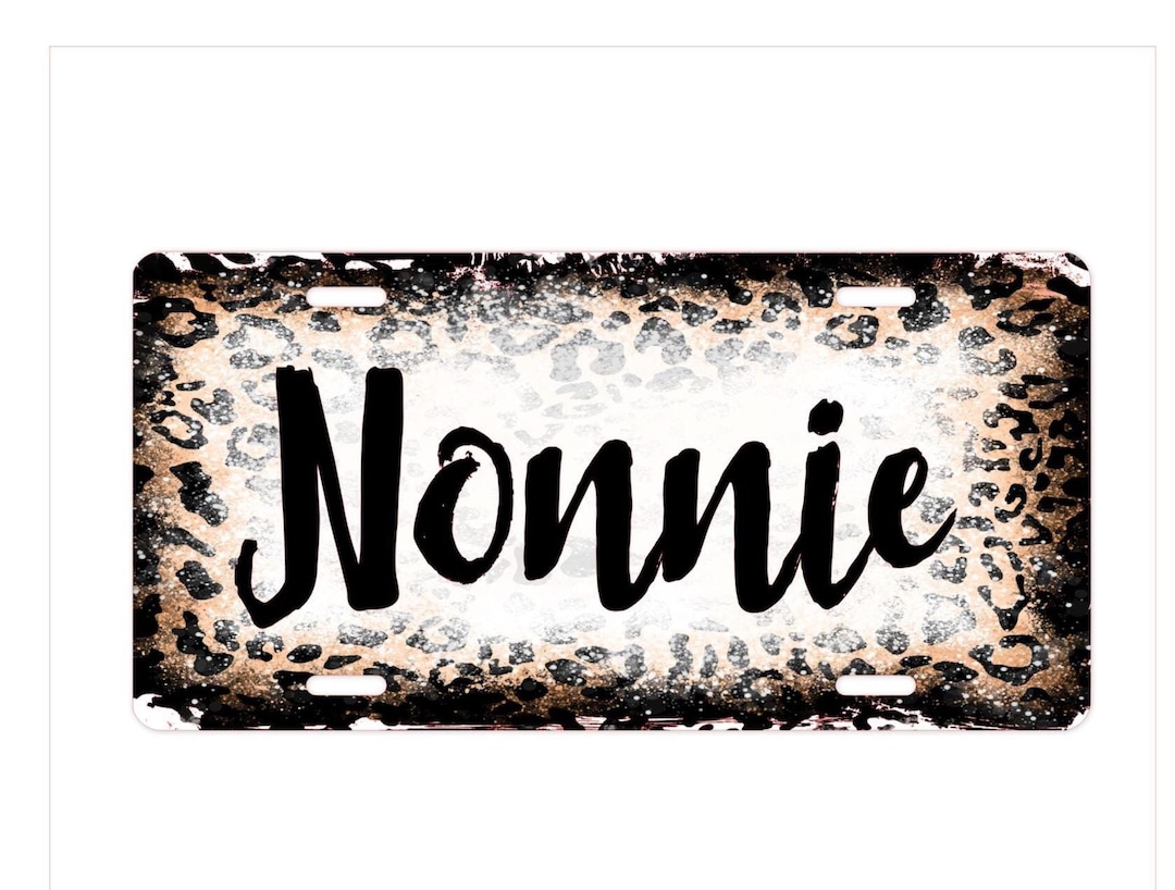 Personalized Leopard Print License Plate: Animal Print Car Accessory - Etsy