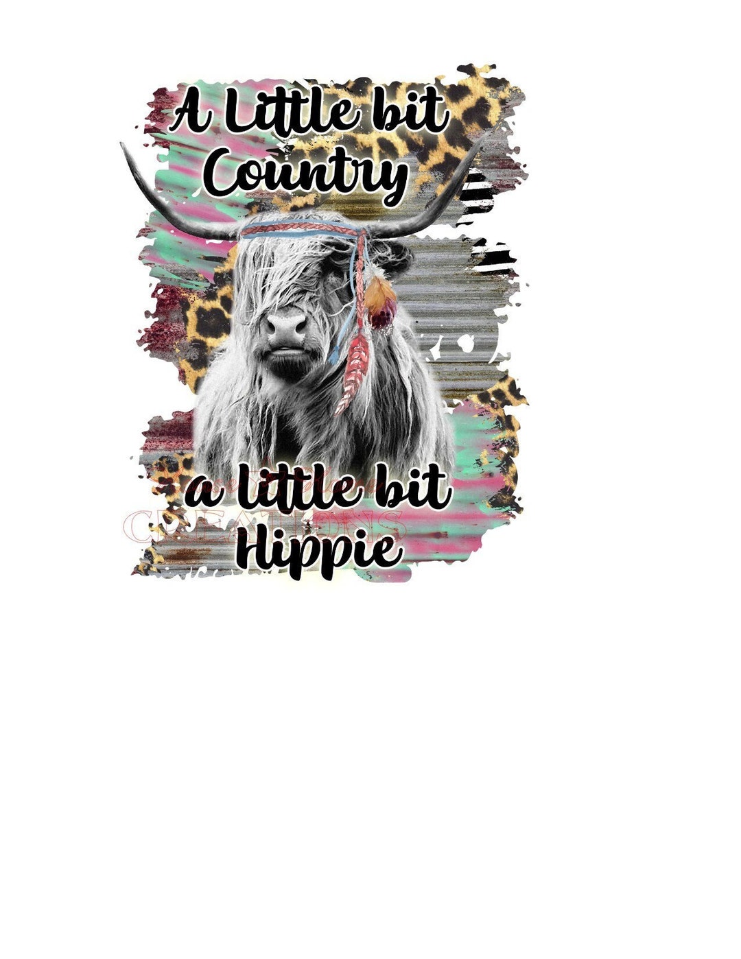 SUBLIMATION PNG FILE Little Bit Country Little Bit Hippie - Etsy