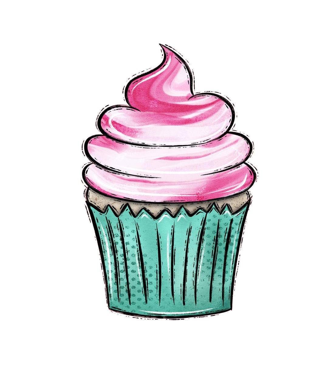 Cupcake Png, Cupcake Sublimation Design, Baking Prints, Cupcake Prints ...